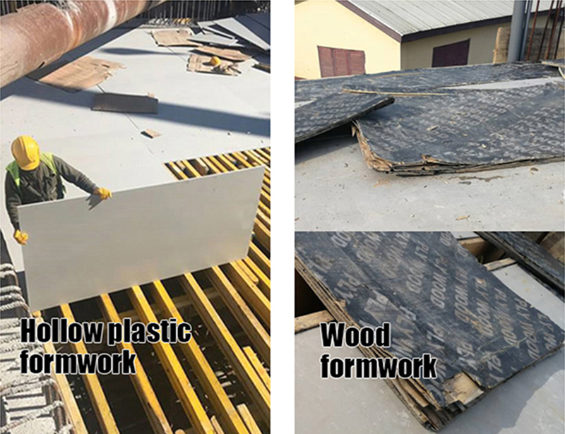 18mm hollow plastic formwork sheet for concrete formwork for Sale